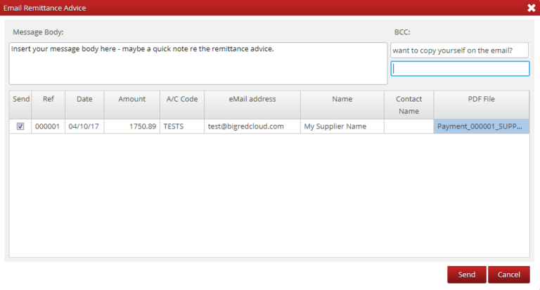 Remittance Advice - Big Red Cloud