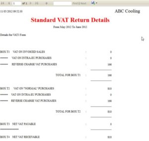 Standard VAT Report - Big Red Cloud